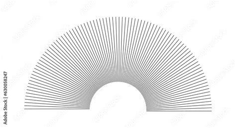 Vector Lines Sun Rays Radial Lines Vintage Sun Rays Deco Art Lines