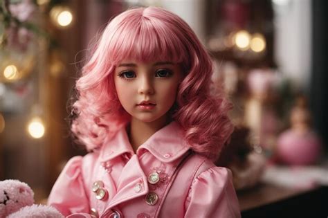 Premium Photo A Pink Toy Doll
