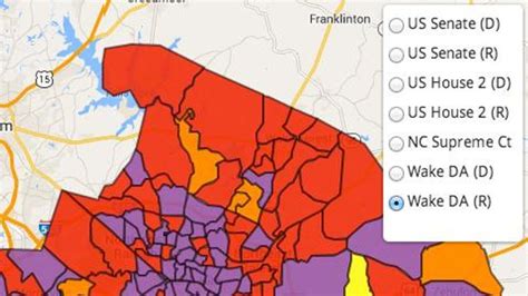 Precinct Map Shows Wake Voting Patterns