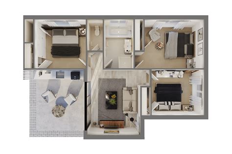 3D Floor Plan Rendering On Behance