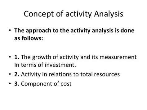 Activity Analysis