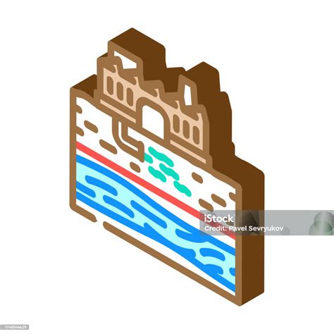 지하수 보호 수문 지질학자 아이소메트릭 아이콘 벡터 그림 0명에 대한 스톡 벡터 아트 및 기타 이미지 0명 공학 기계류
