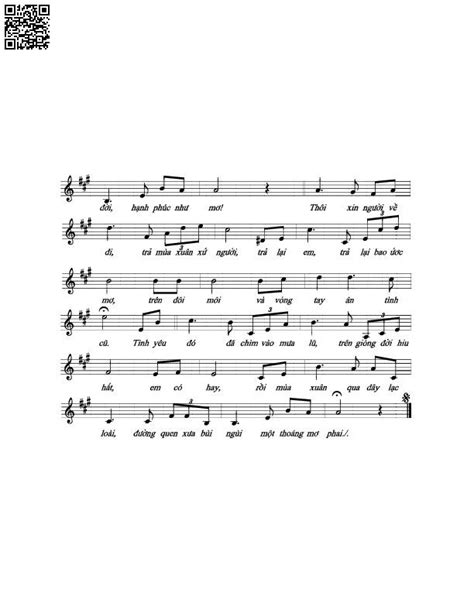 [sheet] Một Thoáng Mơ Phai Pdf Lời And Hợp âm Nốt Nhạc