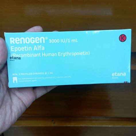 Jual Original Renogen 3000 Iu 1ml Epoetin Injeksi Box Hemapo Di Seller Apotik Hanifa