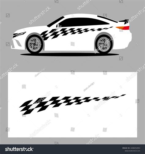 Flag Chess Stripes Car Decal Sticker Stock Vector Royalty Free