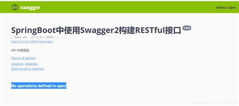 Swagger学习笔记2 No Operations Defined In Spec Csdn博客