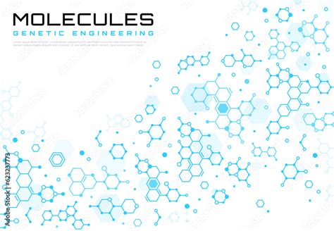 Molecule Background With Science Molecular Structure Pattern Genetics