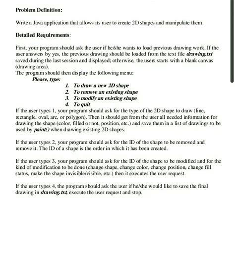 Problem Definition Write A Java Application That