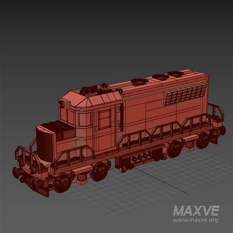 Train Lego Locomotive 80052 3d Model Download Maxve