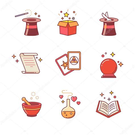 Magic and magician tools — Stock Vector © IconicBestiary #88018644