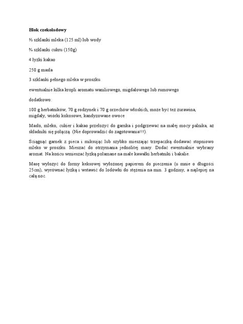 Blok Czekoladowy Pdf