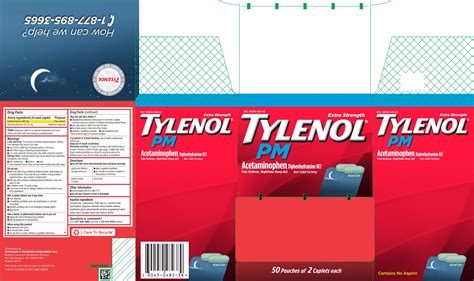 Dailymed Tylenol Pm Extra Strength Acetaminophen Diphenhydramine