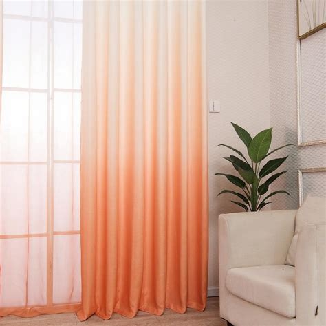 Candy Land Peach Orange Red Ombre Curtain