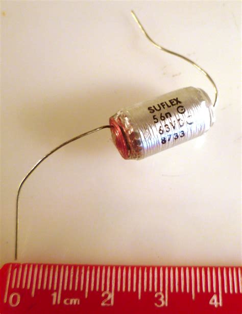 Suflex Polystyrene Axial Capacitor 56nf 63v 2 Milspec 1990 5 Pieces