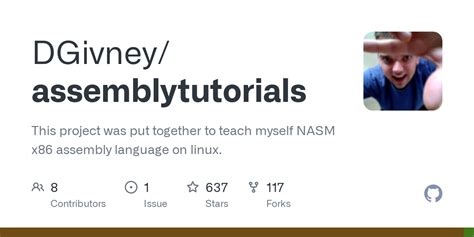 Assemblytutorialscodelesson1helloworldasm At Master · Dgivney