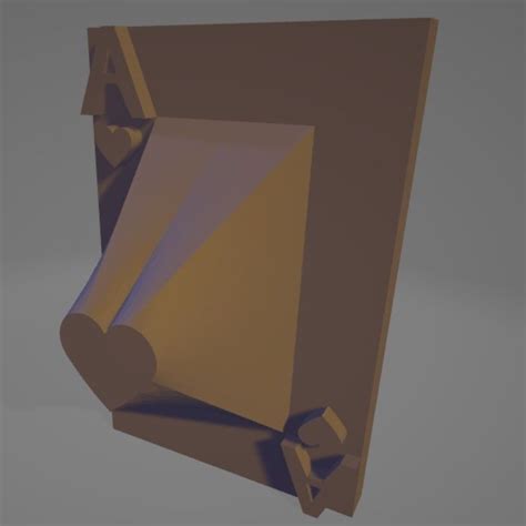 3d Design Ace Of Card 3d Model 3d Printable Cgtrader