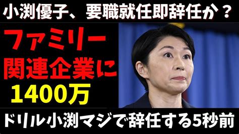 ドリル小渕要職就任即辞任か？「マジで辞任する5秒前」 「ファミリー企業に1400万円超」 小渕優子・選対委員長に不透明な政治資金処理が発覚世間