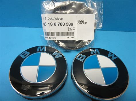 4 Genuine Wheel Center Cap & Emblems FOR BMW OEM # 36136783536 67 mm 2. ...