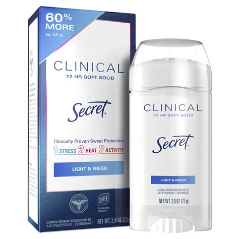 Secret Clinical Strength Soft Solid Antiperspirant And Deodorant Light
