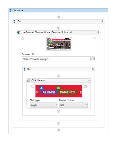 Continue Browser In A New Sequence After Clicking A Button In Old