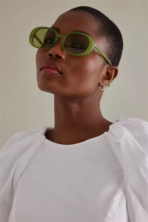 Slim Oval Sunglasses Anthropologie Uk