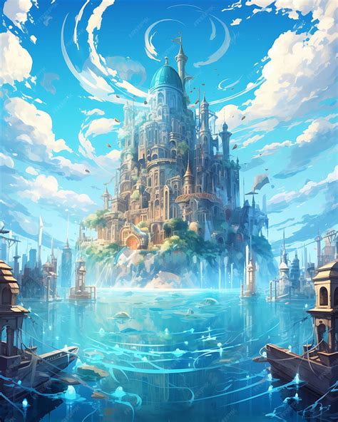 Premium Photo Ocean Scene With Buildings Image