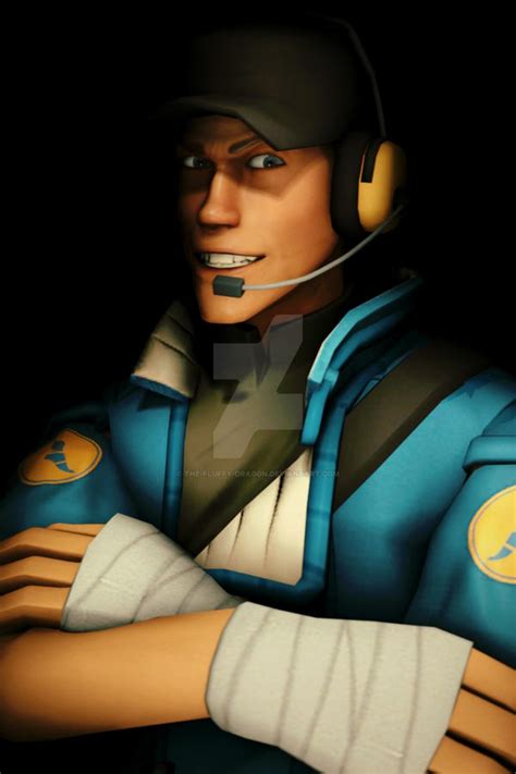 Scout Portrait Tf2 Sfm Poster By The Fluffy Dragon On Deviantart