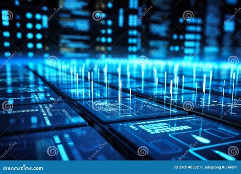 Virtual Binary Data Transfer In Network Abstract Background Stock Illustration Illustration Of