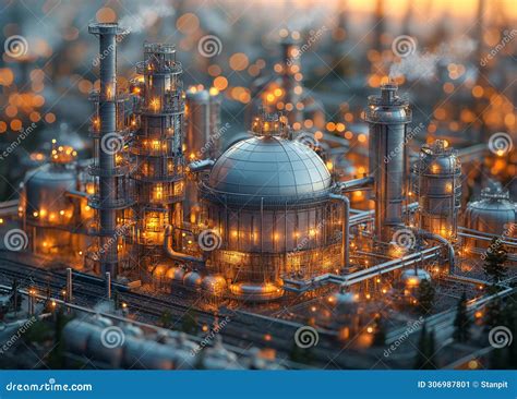 Oil Refining And Storage Concept Carbon Capture And Storage Facilities