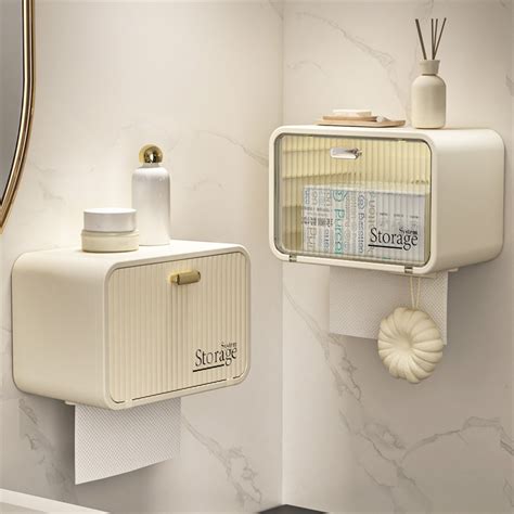 Dear Home กล่องใส่ทิชชู่ กันน้ำ กล่องใส่กระดาษทิชชู่ ติดผนัง รุ่นไม่