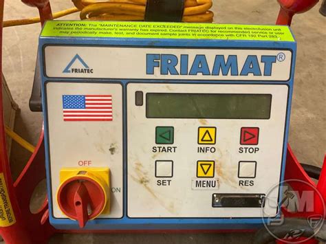 Friatec Friamat Electrofusion Machine Jeff Martin Auctioneers Inc