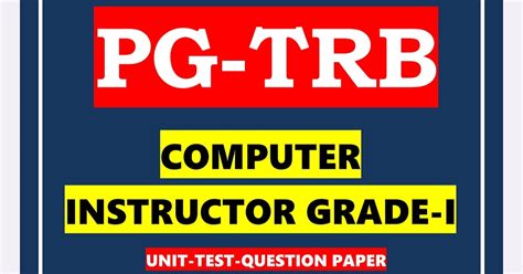 pgtrb computer instructor unit test question paper ~ tnkalvinews