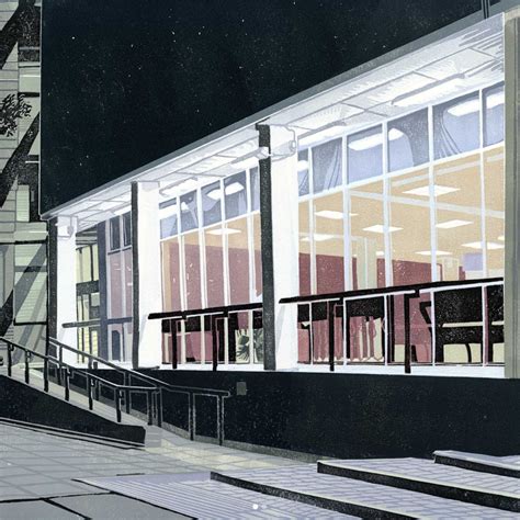 Dan Howdens Linocut Prints Of Architecture And Everyday Scenes Look