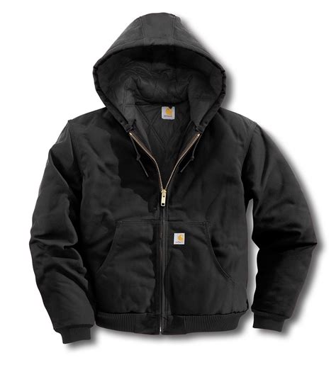 Carhartt J140blk Duck Active Jac Quilted Flannel Lined Product