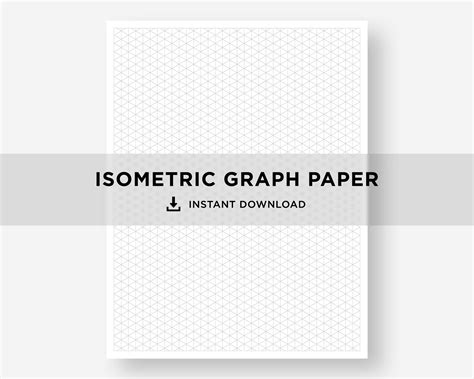 Printable Isometric Grid Graph Paper Etsy