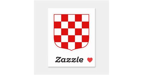 Croatian Pattern Coat Of Arms Sticker Zazzle