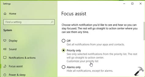 How To Configure Focus Assist In Windows