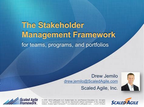The Stakeholder Management Framework For Teams Programs And Portfolios Docslib