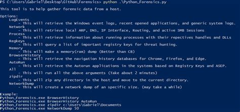 Forensics With Python Custom Tool For Data Collection