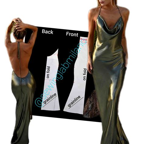 Mermaid Dress With Cowl Neckline Sewing Lab Milano