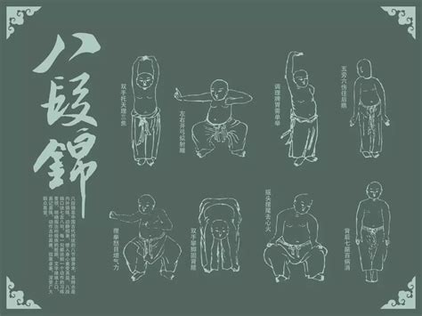 八段锦完整动作图片八段锦动作分解图片八段锦动作学图大山谷图库