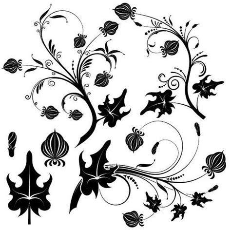 Background Flower Silhouette Vector Free Download