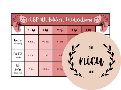 Nrp Medication Cheat Sheet Badge Buddy Etsy