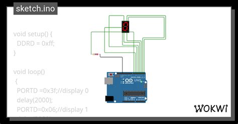 7 segment display copy wokwi esp32 stm32 arduino simulator