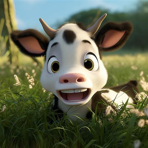 Bebé Vaca Jugando 20 Foto Premium