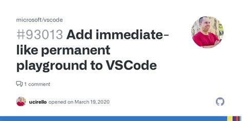 Add Immediate Like Permanent Playground To Vscode · Issue 93013