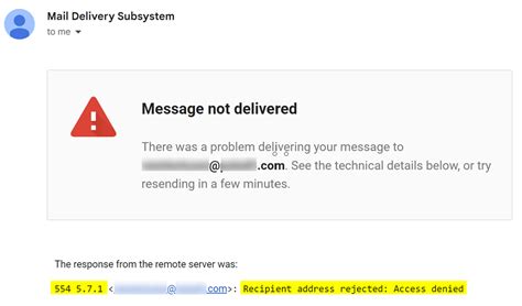 Sophos Email Getting Access Denied Non Delivery Report Ndr