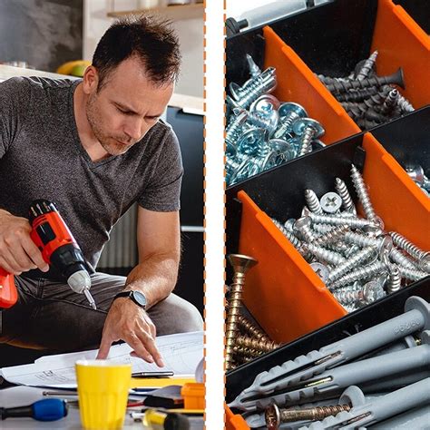 Storage Box With 18 Compartments Small Hardware St Grandado