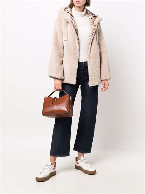 Herno Faux Fur Coat Farfetch