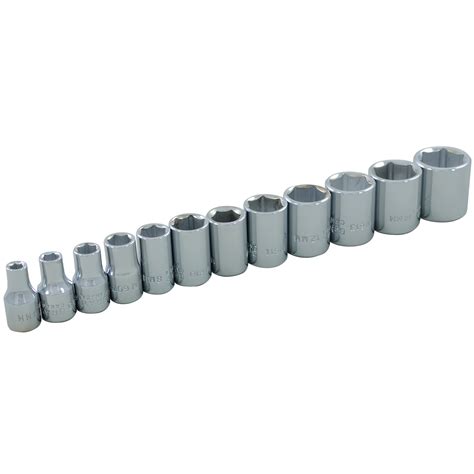 1 4 Dr 12 Piece Metric Socket Set Gray Tools Online Store